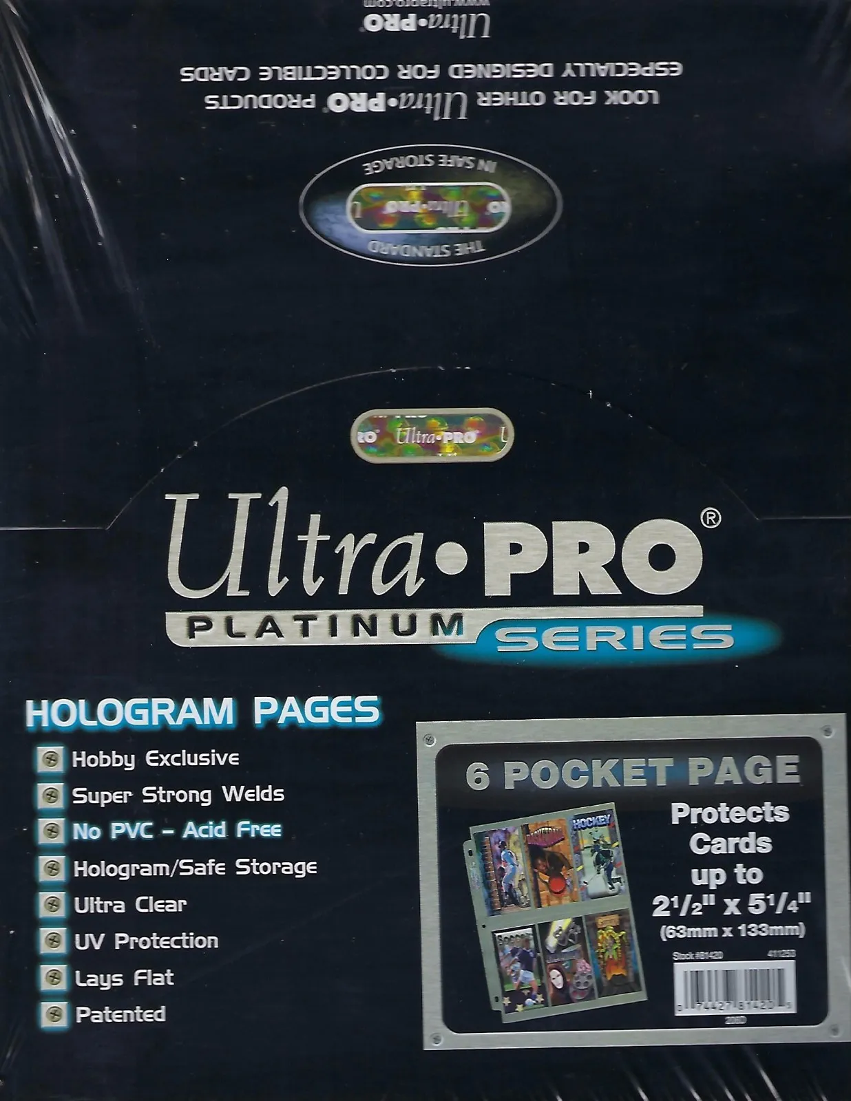 Ultra Pro Platinum Series 6-Pocket Pages (100 Count Box) – Collector's ...